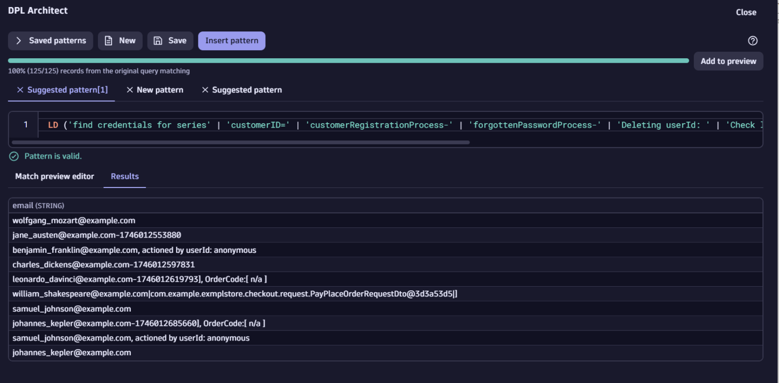An advanced use case for masking PII like email addresses in logs